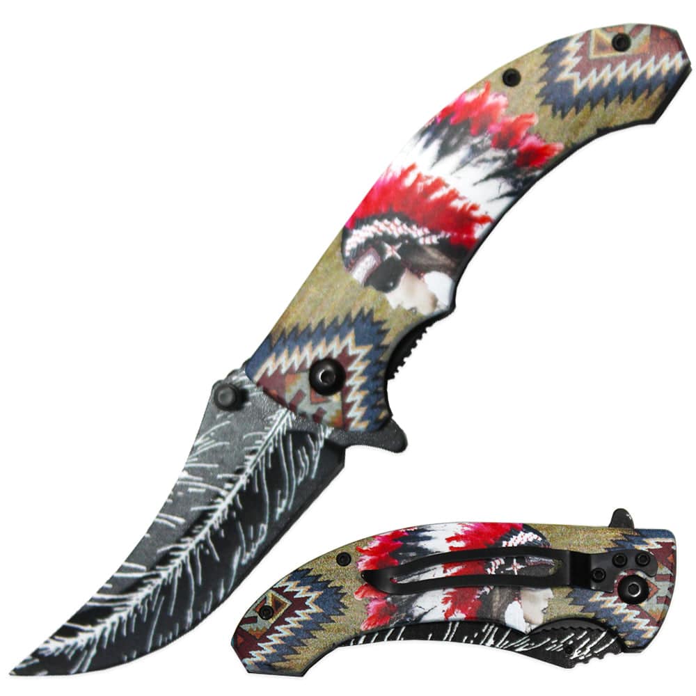 LB 3831-D 4.5" Eye-Catcher Assist Open Pocket Knife with Belt Clip | Rex Distributor, Inc ...