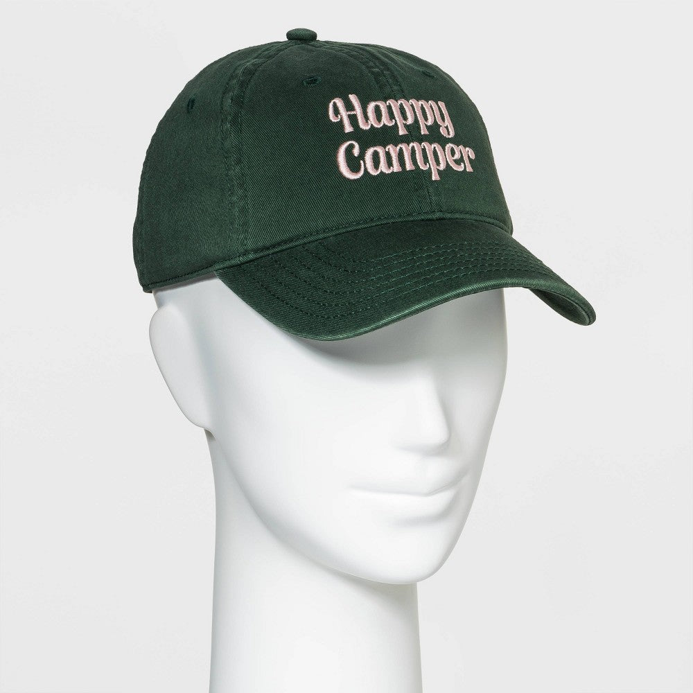 Happy Camper Baseball Hat - Green | Rex Distributor, Inc. Wholesale ...