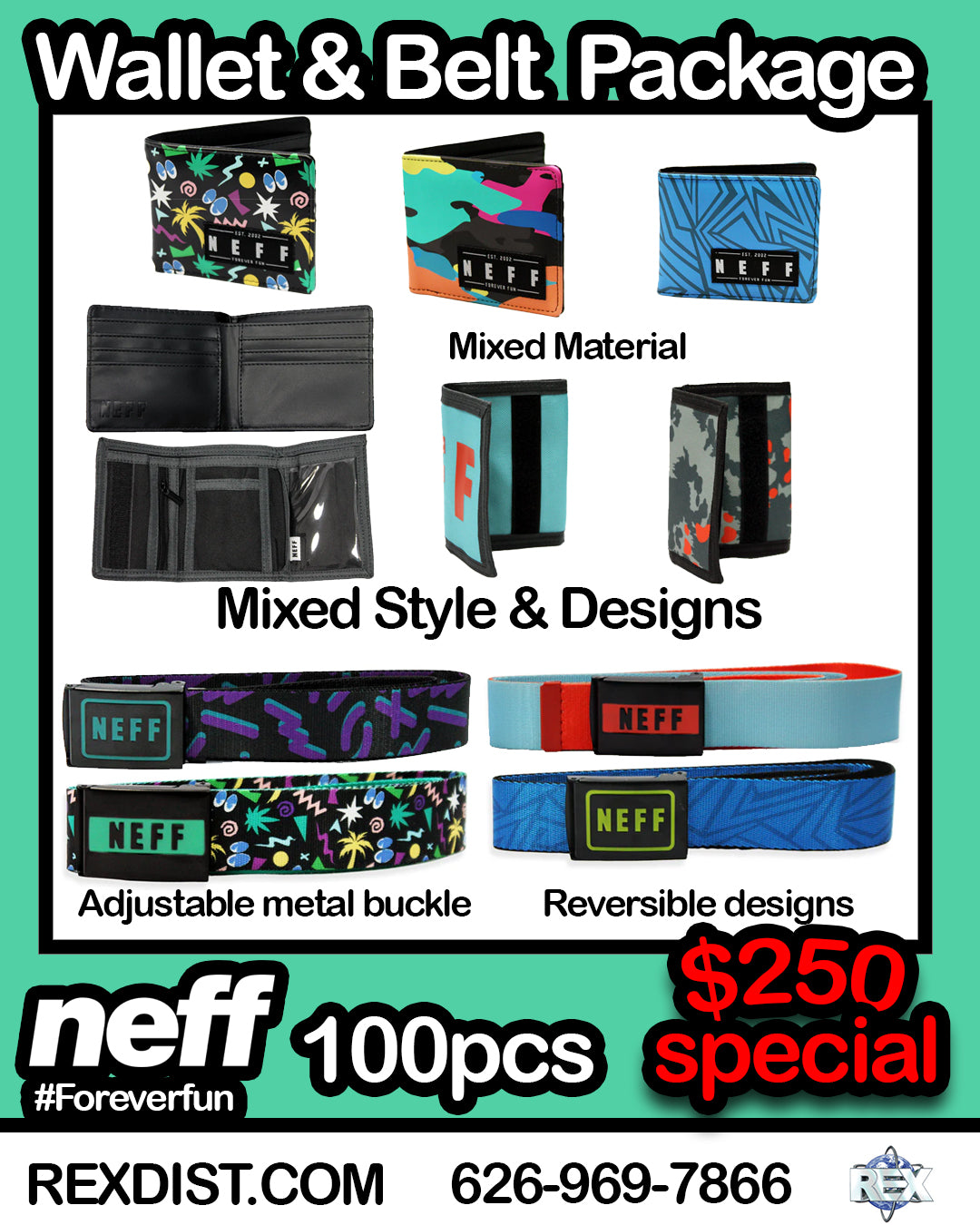 Neff Belts & Wallets Mixed Package Deal | Rex Distributor, Inc ...