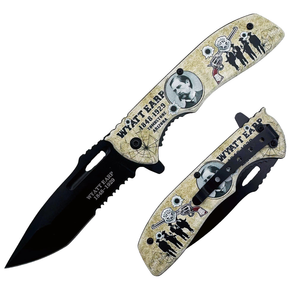 PK 3200-WE 4.5" Wyatt Earp Legends of the West Assist-Open Folding Kni ...