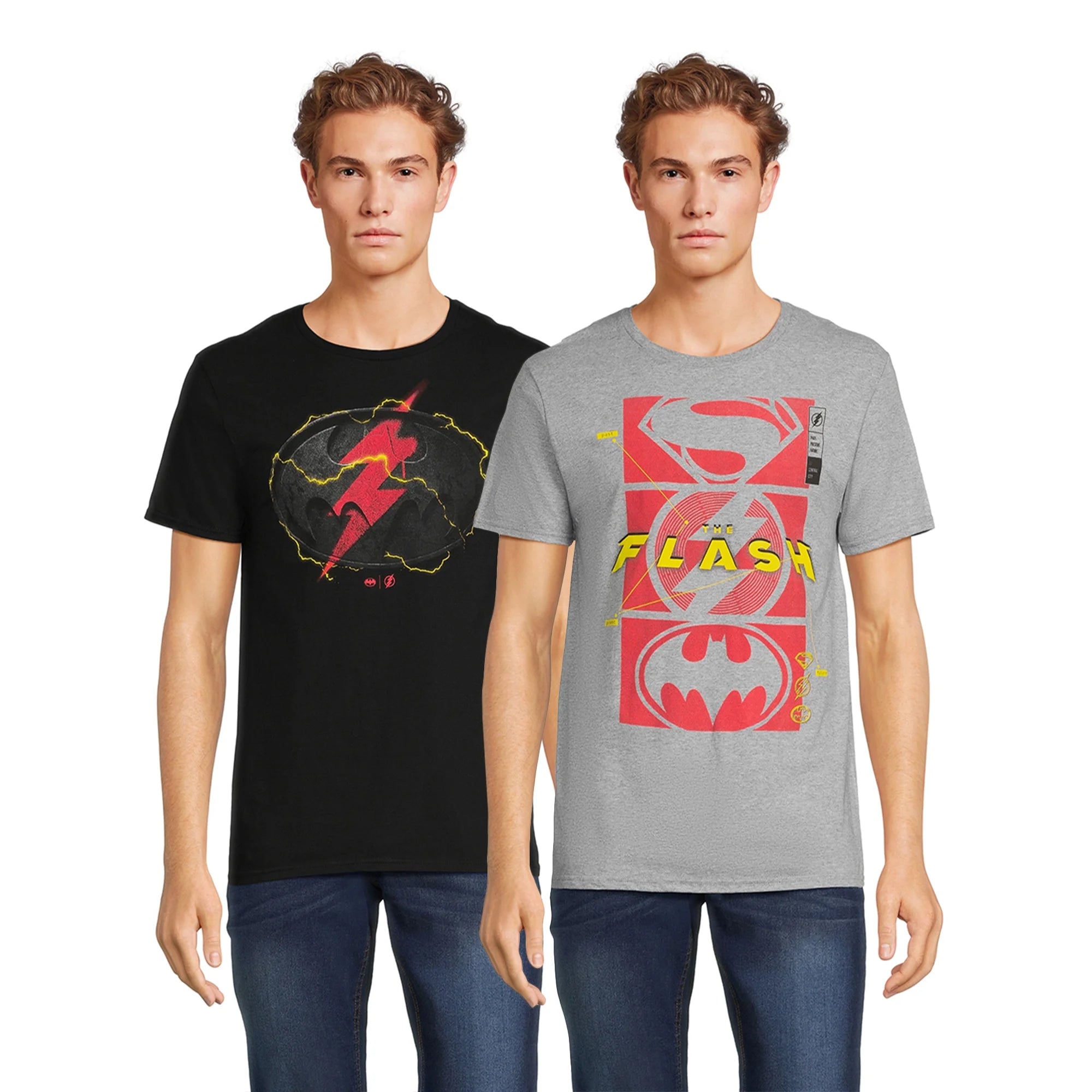Men's The Flash DC Comics Graphic T-Shirts, 2-Pack | Rex Distributor ...