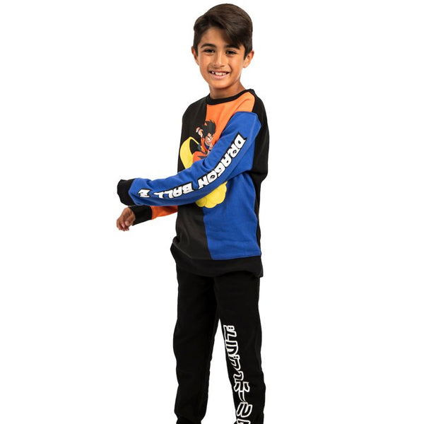 Dragon Ball Z Goku and Title Logo Oversized Graphic Youth Sweatshirt a ...