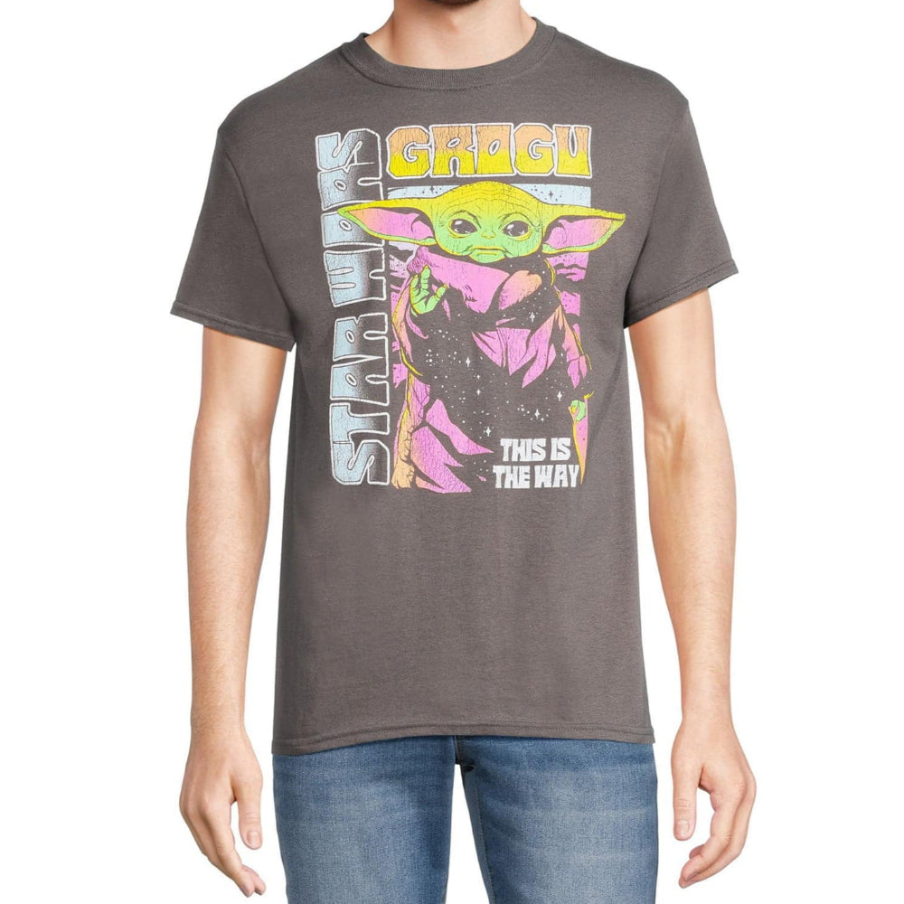 Men's Distressed Star Wars Grogu Graphic Tee T-Shirt – Rex Distributor ...