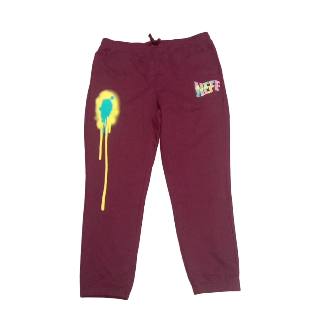 Neff Drip Graffiti Spray Paint Splatter Tapered Leg Sweatpants – Rex ...