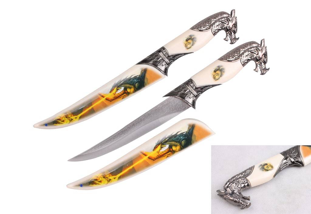T 224853 13 3/4" Fantasy Dagger Fire Breathing Dragon on Scabbard – Rex ...
