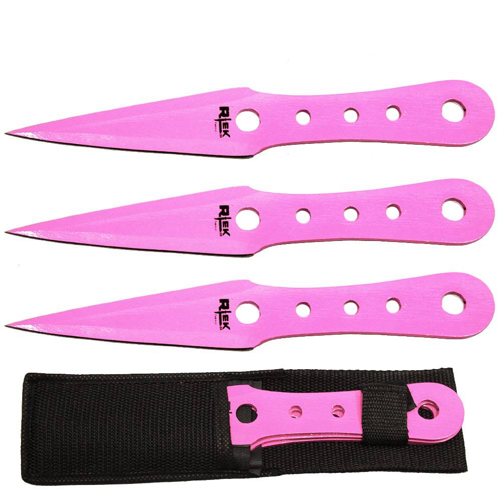 TK 777-310PN 10" 3PCS Rtek Throwing Knife Set Pink with Sheath | Rex ...